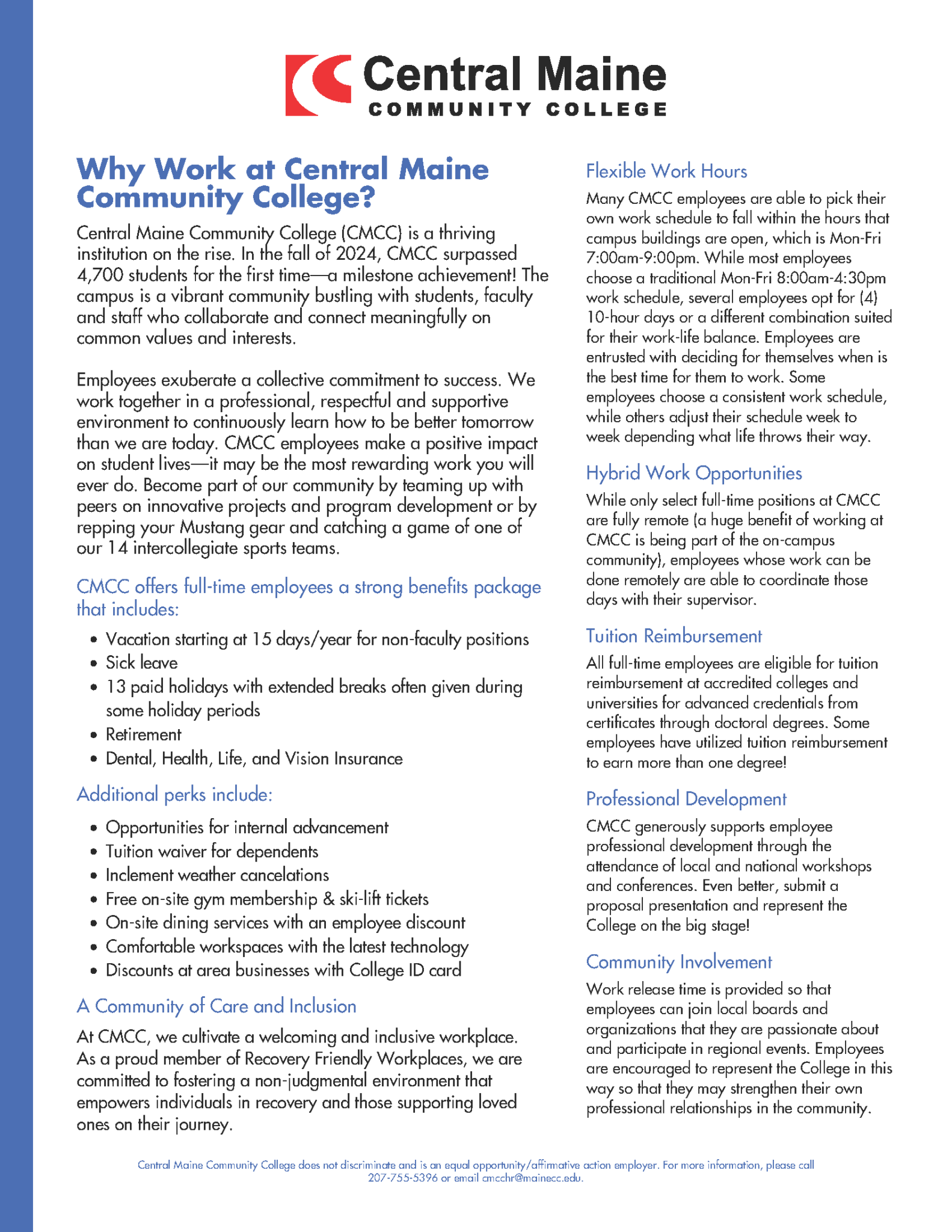 CMCC - Jobs at Central Maine Community College